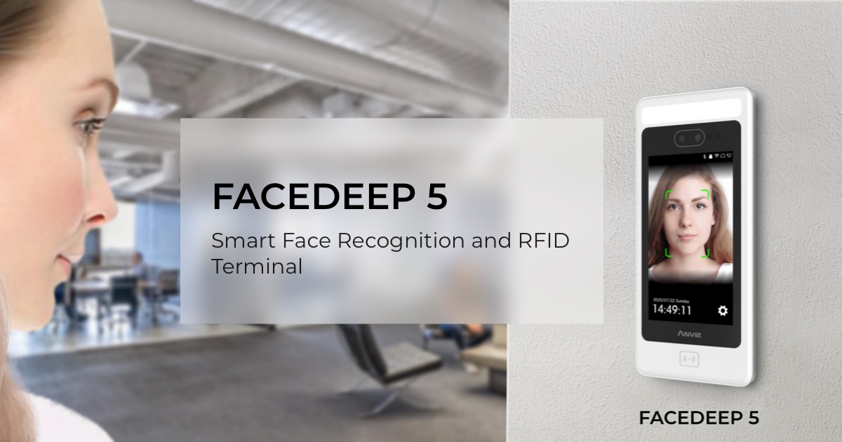 FaceDeep 5 AI Based Smart Face Recognition and RFID Terminal | Anviz Global